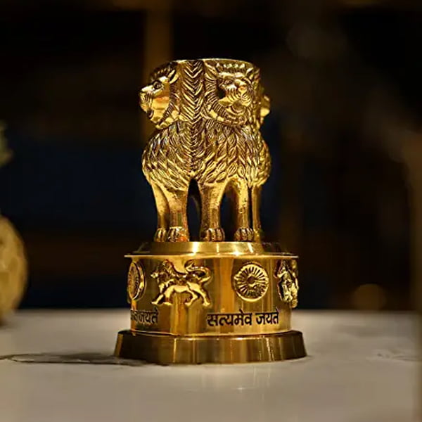 Ashok Stambh Pillar Indian National Emblem Paper Weight Decor